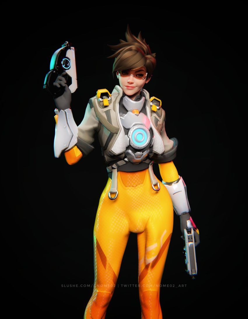 Rule 34 3d Bodysuit Bulge Futanari Gnome02 Overwatch Penis Outline Skintight Solo Tracer