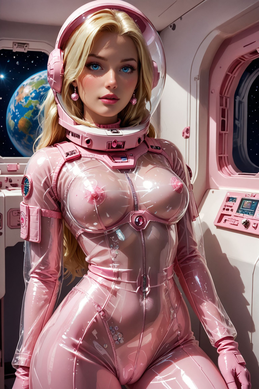Rule 34 Ai Generated Astronaut Barbie Franchise Blonde Hair Blue 7428