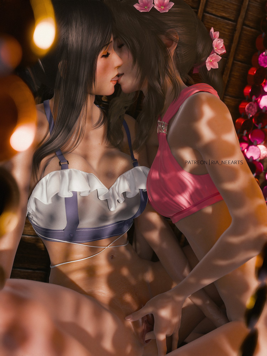 Rule 34 2girls 3d Aerith Gainsborough Aerith Gainsborough Pink