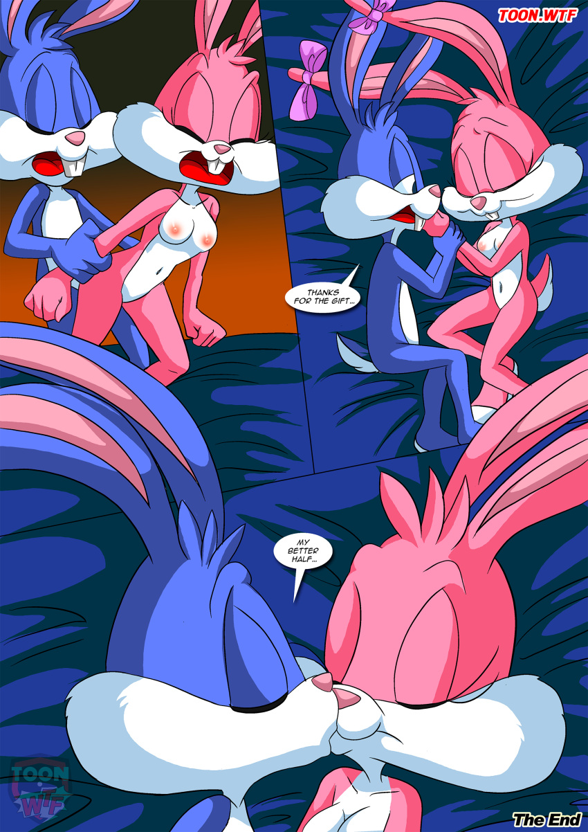 Rule 34 After Sex Anthro Babs Bunny Bbmbbf Breasts Buster Bunny Comic Female Kissing Lagomorph