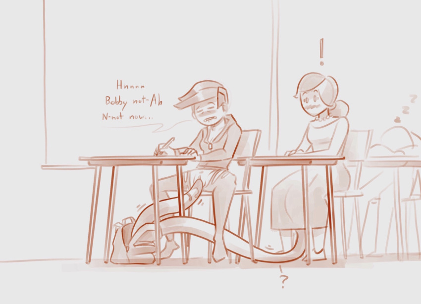 Rule 34 2girls Ambiguous Penetration Backpack Biting Lip Blush