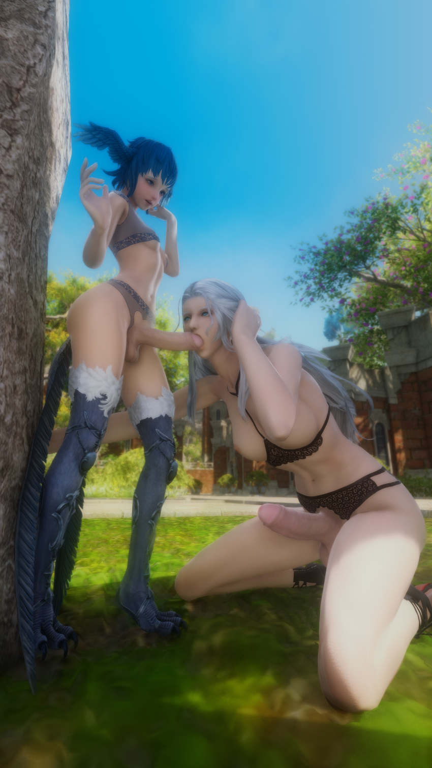 Rule 34 2futas 3d Ascian Ballsack Erection Exhibitionism Fellatio 1127