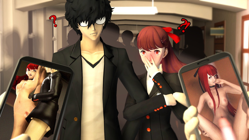 Rule 34 3d Amateurthrowaway Atlus Biting Finger Black Hair Blush