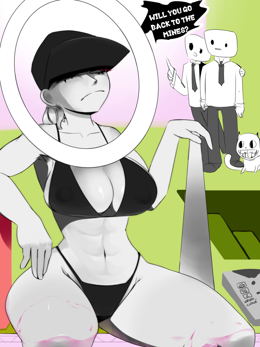 Rule 34 Bath Bikini Colorful Elsen Off Hat Off Game Red Eyes The Batter The Judge Off