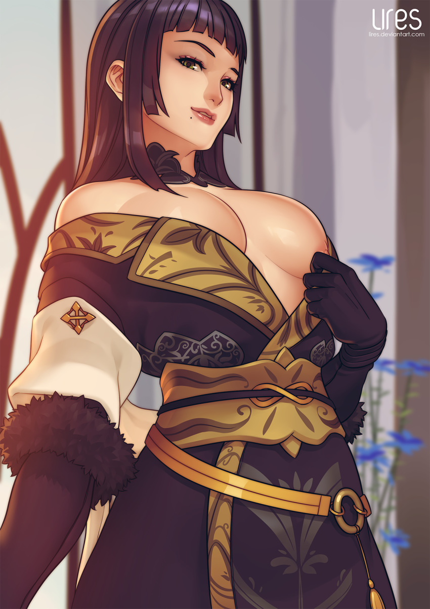 Rule 34 Accessories Beauty Mark Before Sex Black Hair Breasts Choker Digital Media Artwork