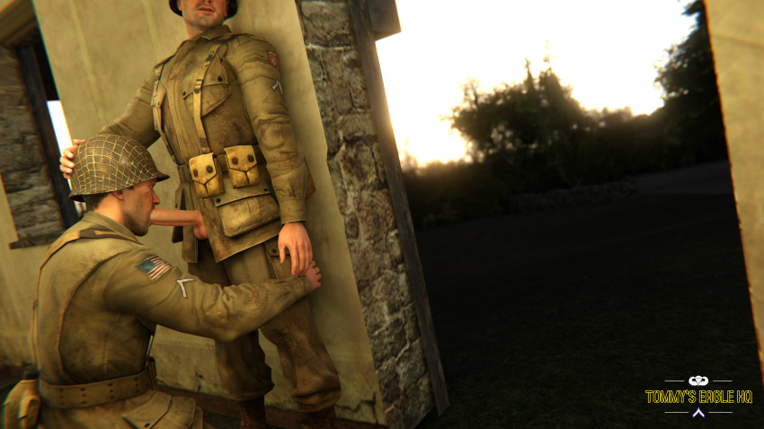 Rule 34 Army Blowjob Exhibitionism Gay Gay Male Gay Sex Medal Of Honor Airborne Military Oral