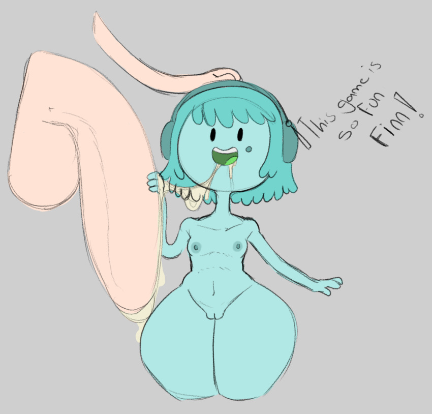 Rule 34 Adventure Time After Fellatio Big Penis Blue Skin Bmo Breasts Cum Finn The Human Flat