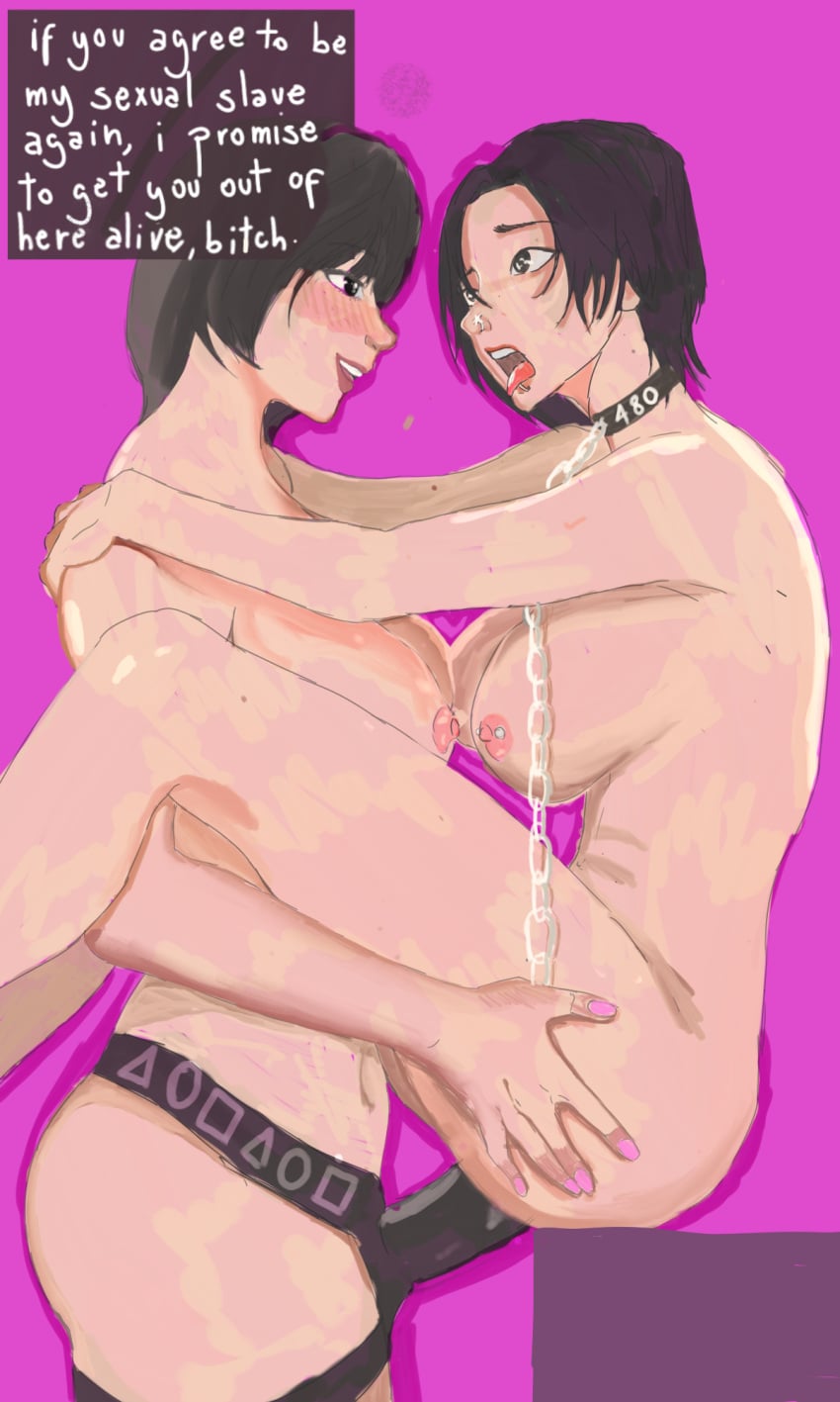 Rule 34 Belt Chains Kang No Eul Lesbian Sex Player 011 Player 380 Se Mi Squid Game Squid Game