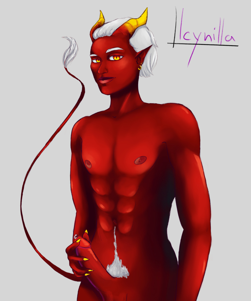 Rule 34 1boy Demon Demon Horns Earrings Erection Horns Icynilla Male 3822