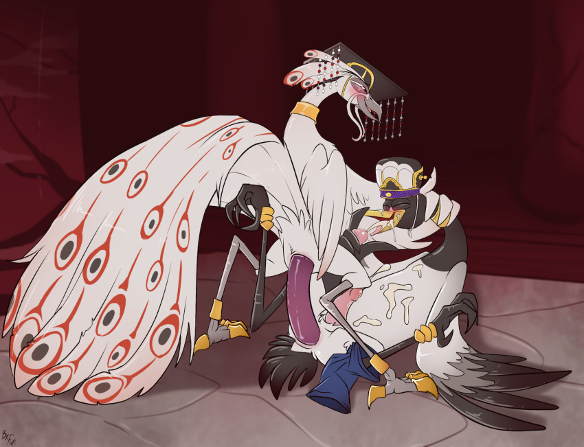 Rule 34 Anal Anal Sex Avian Bird Bodily Fluids Clothed Clothing Crane Bird Cum Cum On Face