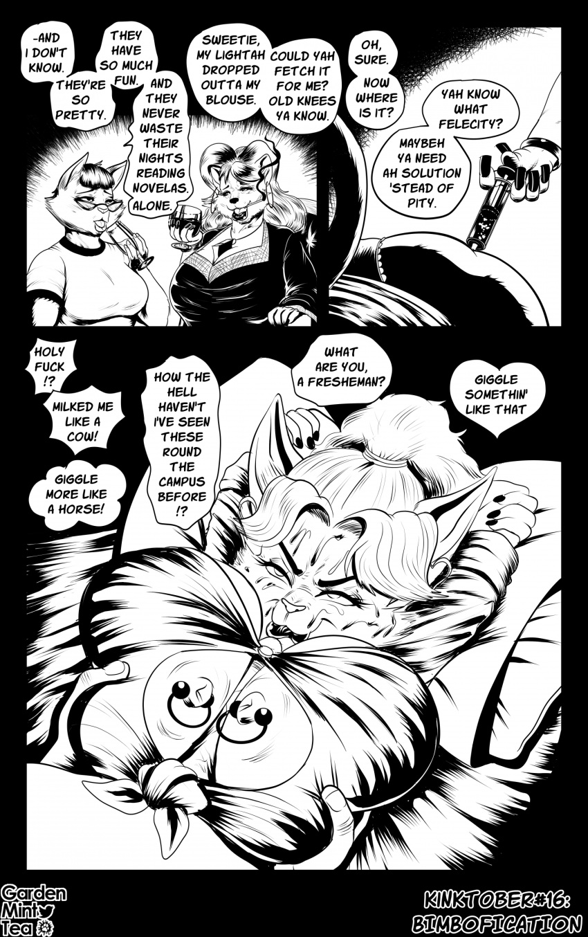 Rule 34 Absurd Res Anthro Breast Play Breasts Clothed Clothing Dialogue English Text Eyelashes