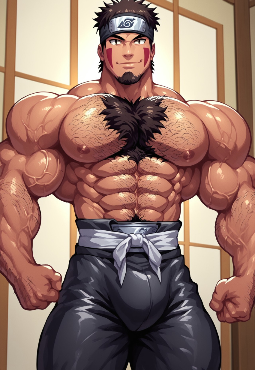 Rule 34 Ai Generated Bara Buff Bulge Hairy Hung Inuzuka Kiba Kiba Muscles 11601075