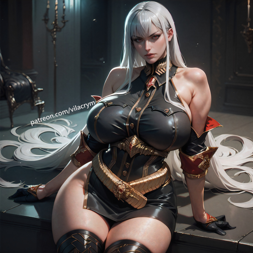 Rule 34 Ai Generated Big Breasts Curvy Gloves Gray Hair Grey Hair