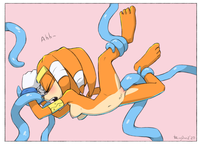 Rule 34 Anthro Closed Eyes Echidna Female Fingers Furry Hair Orange