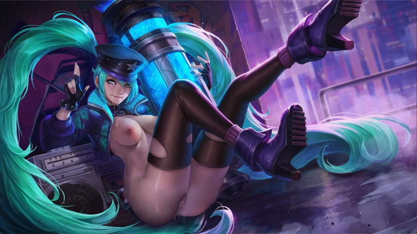 Rule 34 Ahe Gao Breasts Dripping Pussy Female Girly Green Hair Hero 9644