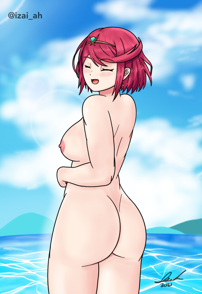 Rule 34 1girls 2021 Ass Beach Breasts Detailed Background Flame Highres Izai Ah Izaiah Artist