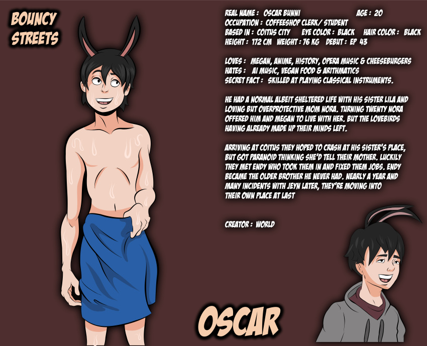 Rule 34 Anthro Bouncy Streets Comic Bunny Ears Character Sheet Male