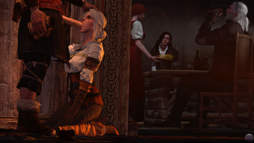 Rule 34 3d Bea The Witcher Beaker Blowjob Cd Projekt Red Ciri Clothed Sex Drinking Faceless