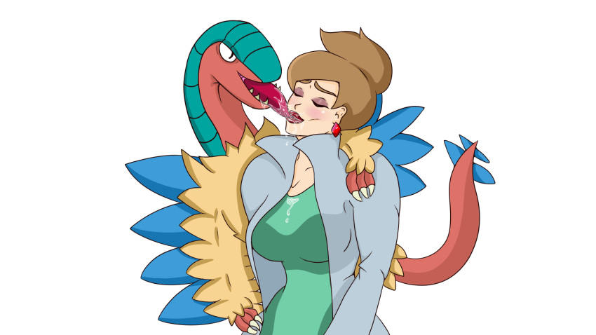Rule 34 Archeops Aurea Juniper French Kiss Kissing Love Monster Pokemon Pokemon Bw Pokephilia