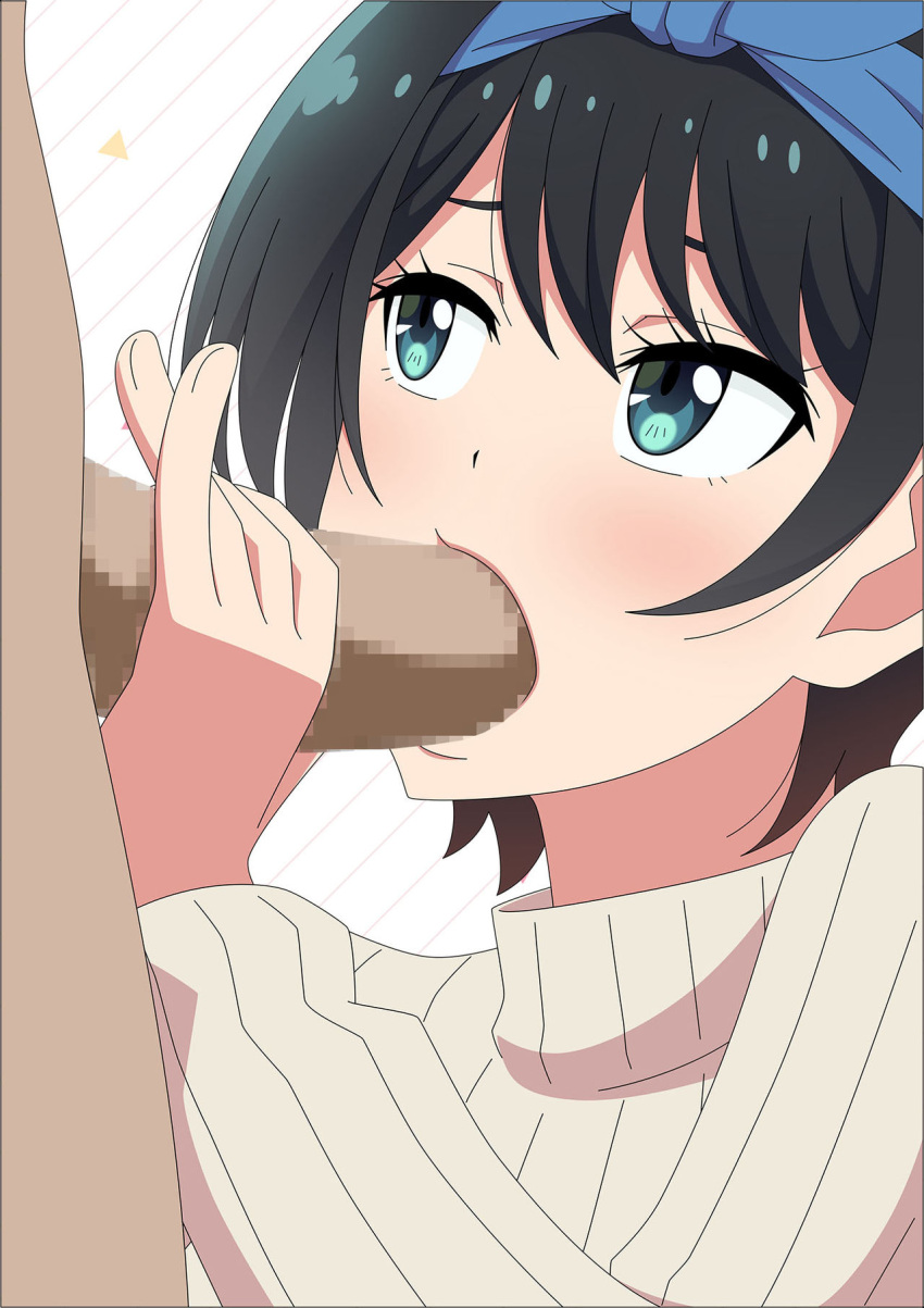 Rule 34 Atelier Gons Black Hair Blue Eyes Blue Ribbon Censored 5373