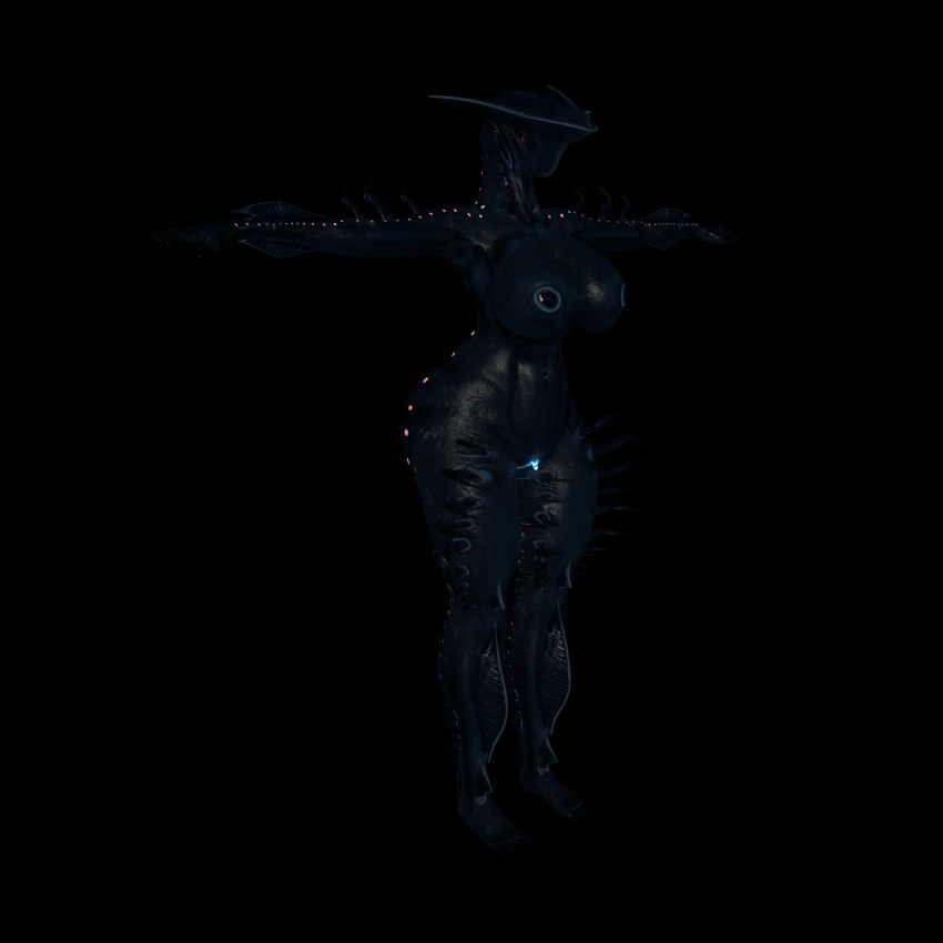 Rule 34 3d Alien Big Breasts Blender Female Leviathan Model Shadow