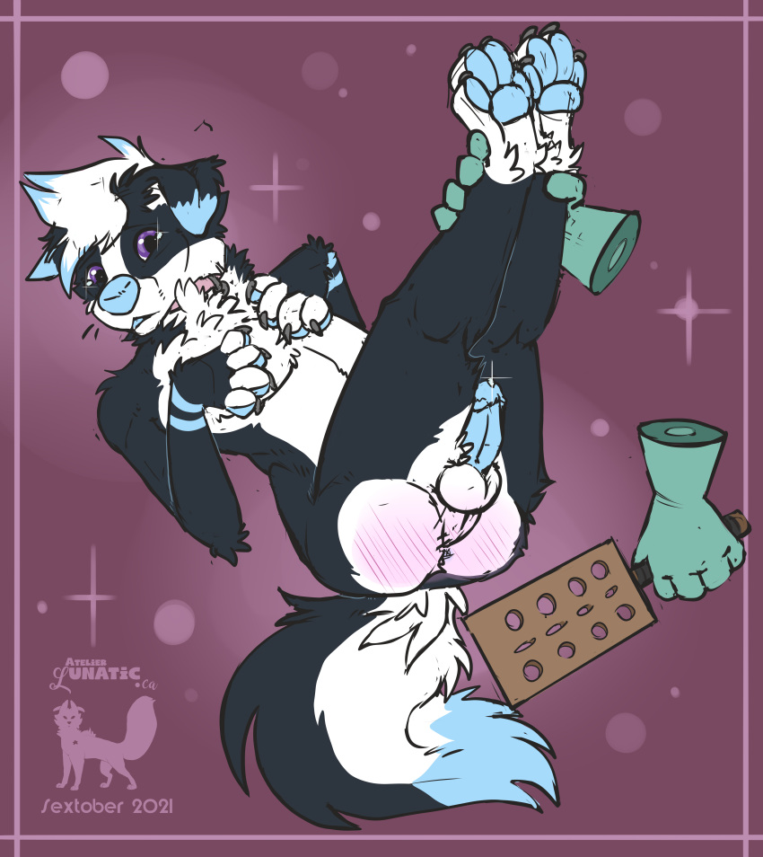 Rule 34 Absurd Res Atelierlunatic Balls Blue Body Blue Fur Blue Nose