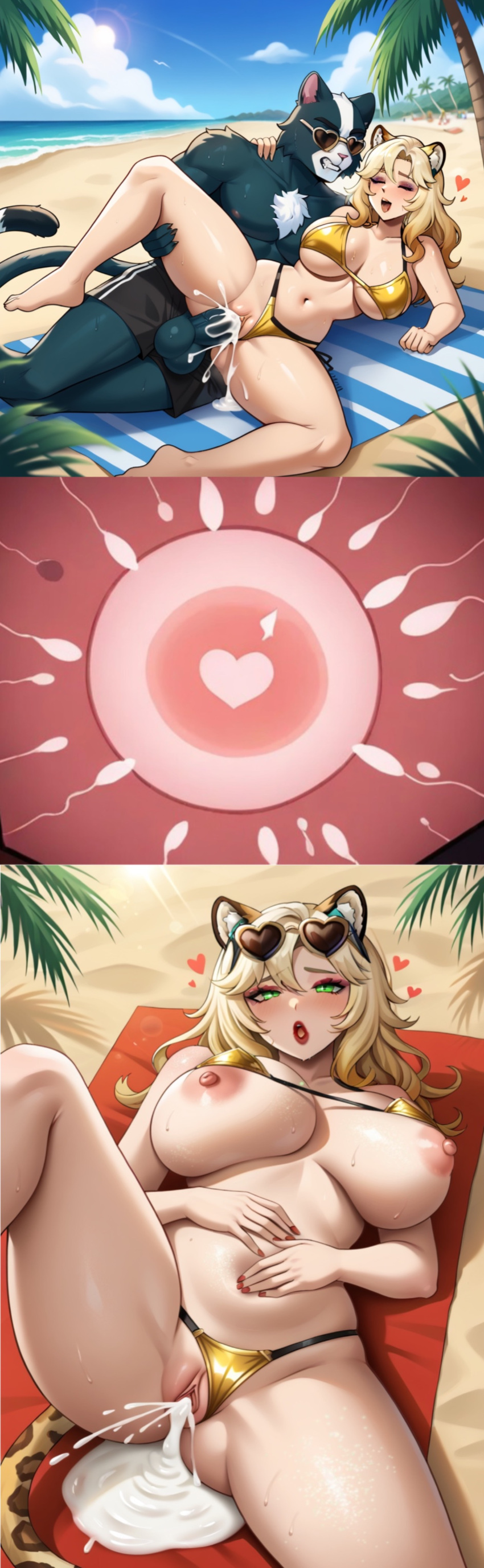 Rule 34 After Sex Ai Generated Avocato Beach Big Breasts Big Penis