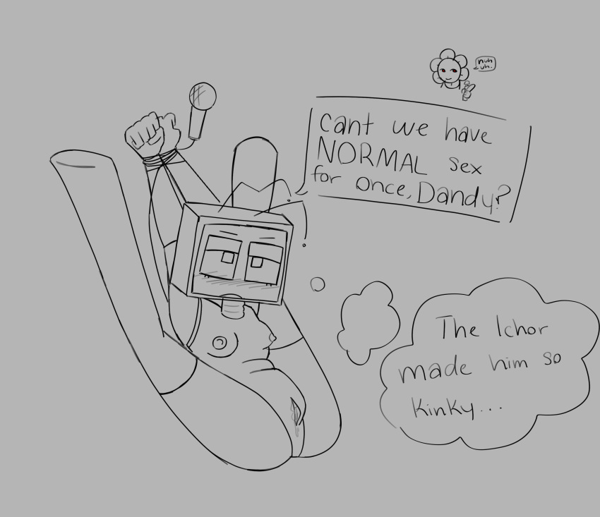 Rule 34 Blush Dandys World Dandy Dandys World Embarrassed Legs Up Robot Girl Thighhighs