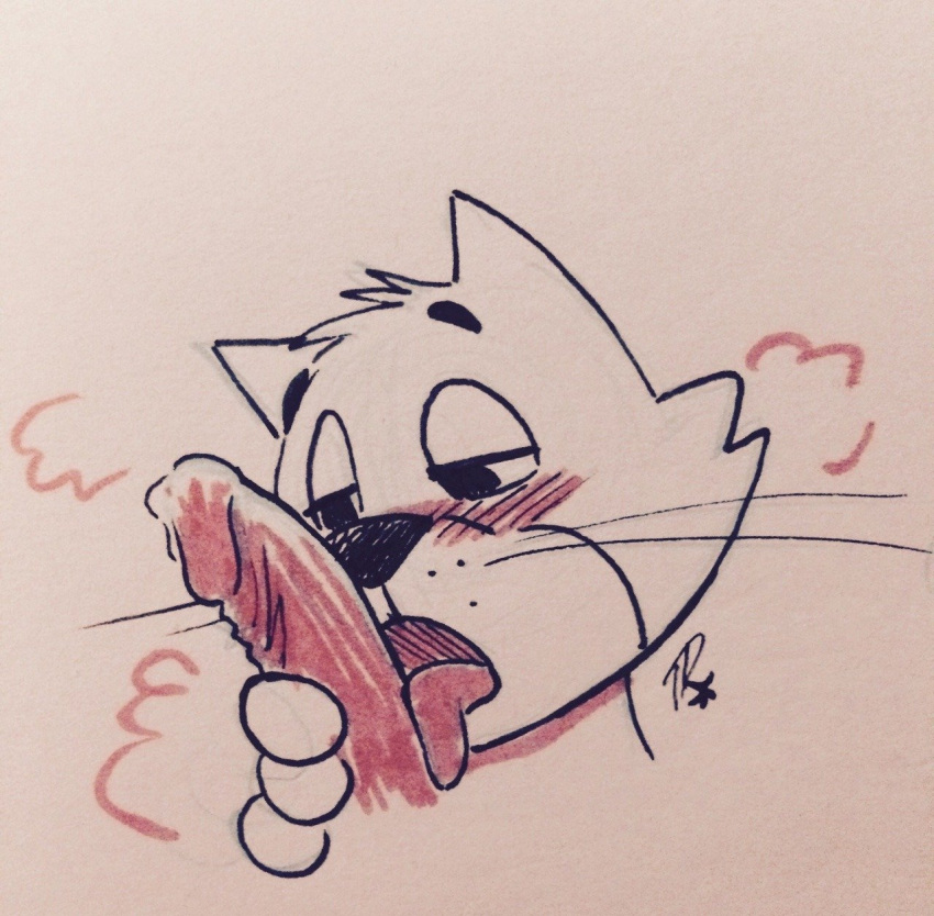 Rule 34 4 Fingers Anthro Blush Bodily Fluids Domestic Cat Dripping