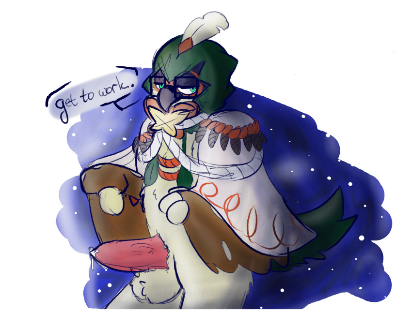 Rule 34 Avian Balls Bird Brown Body Brown Feathers Clothing Decidueye 3292