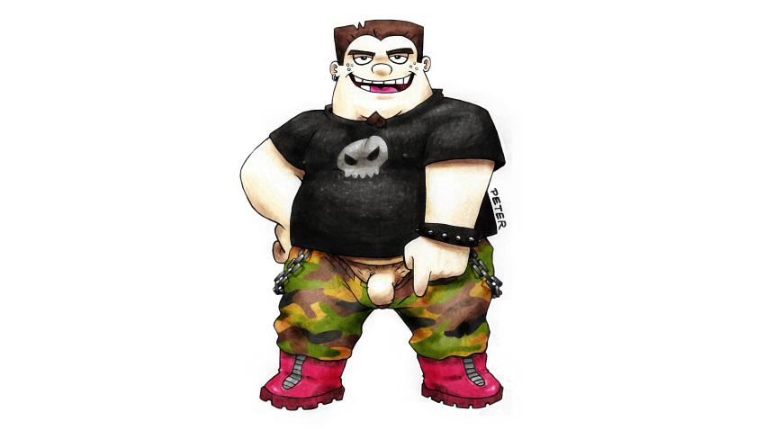 Rule 34 Aged Up Black Shirt Brown Hair Buford Van Stomm Compression Artifacts Ear Piercing