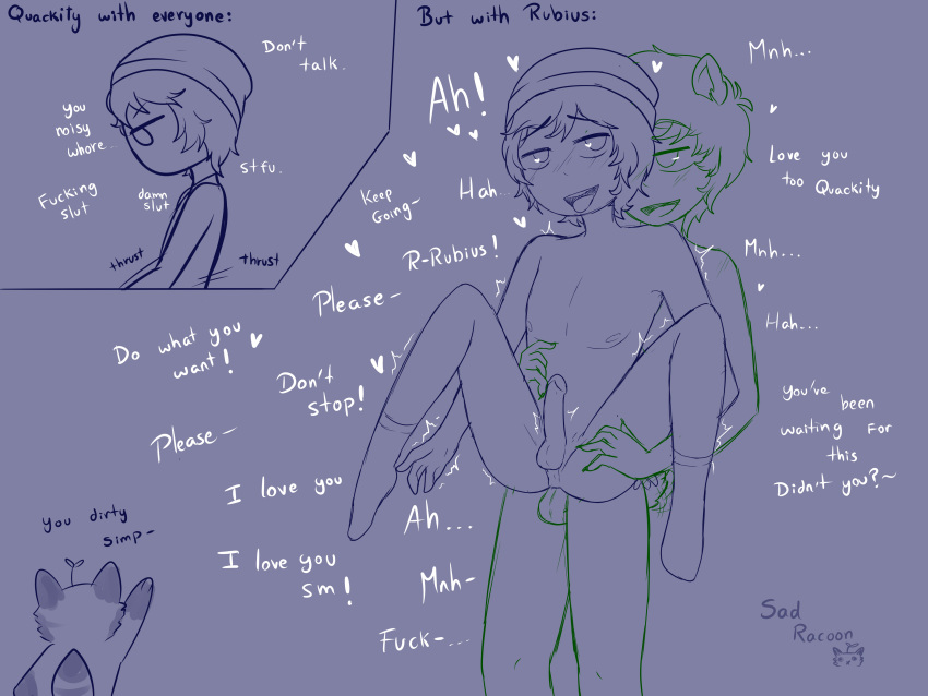 Rule 34 Anal Anal Sex Gay Im Bad At Art Lol Male Male Mcyt Quackity Rubius Sadracoon Switch