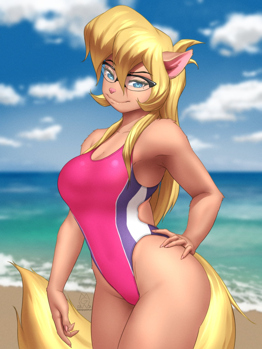 Rule 34 Beach Blonde Hair Blue Eyes Breasts Busty Callie Briggs 9420