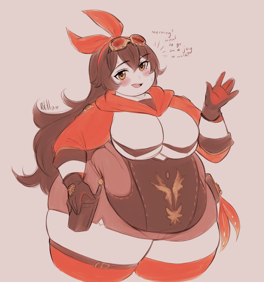 Rule 34 Amber Genshin Impact Bbw Belly Breasts Fat Fat Fetish