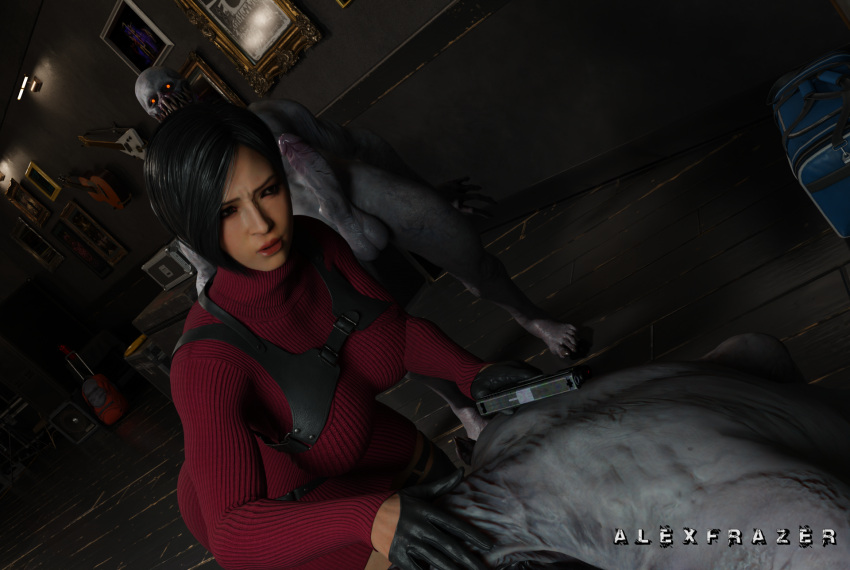 Rule 34 Ada Wong Alexfrazer Asian Female Black Hair Cock Expressions 8352