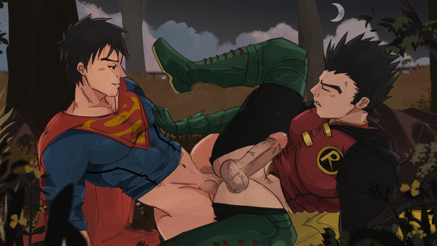 Rule 34 Battle Of The Supersons Black Hair Blue Eyes Damian Wayne 6377