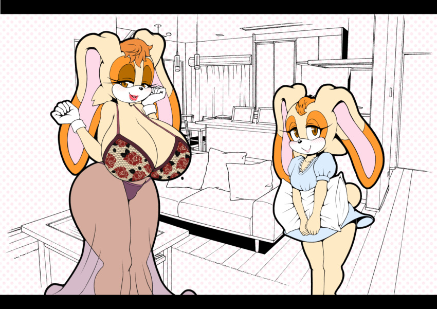Rule 34 2girls Anthro Big Breasts Blush Blushing Breasts Cream The