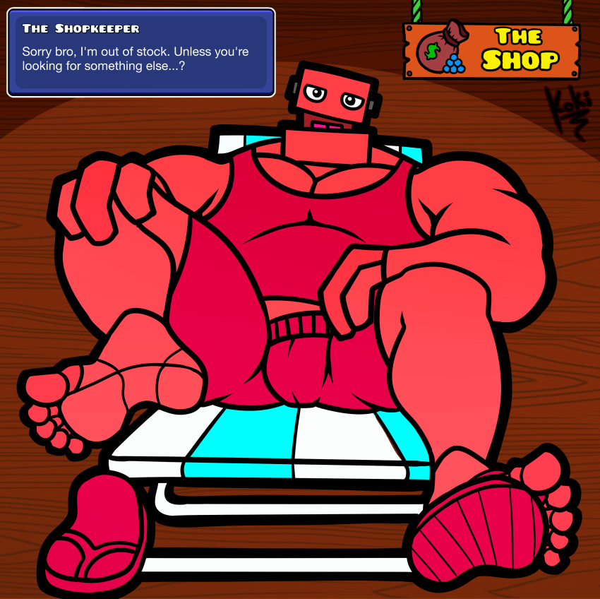 Rule 34 Bulge Feet Flip Flops Geometry Dash Koki 1 Male Focus Male Only Muscle Muscular Male