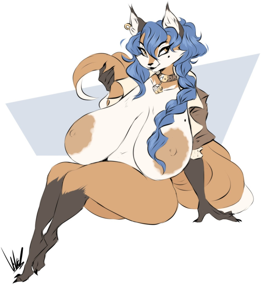 Rule 34 Big Breasts Breasts Carmelita Fox Dullvivid Female Fox Furry 3932