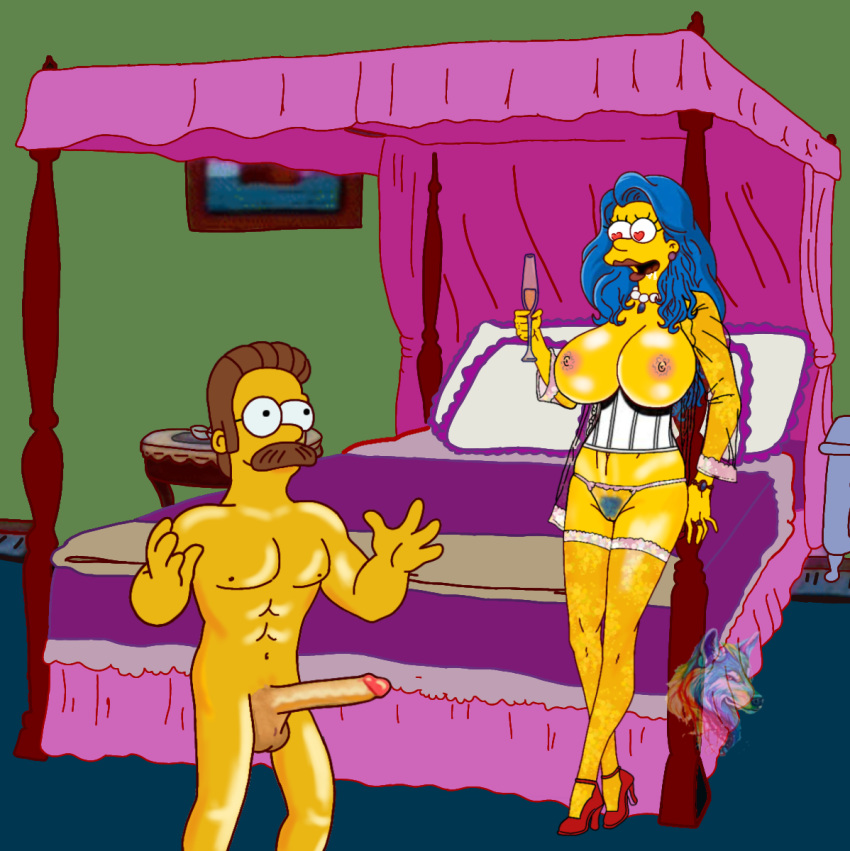 Rule 34 Female Marge Simpson Ned Flanders Tagme The Simpsons 6312616 8996