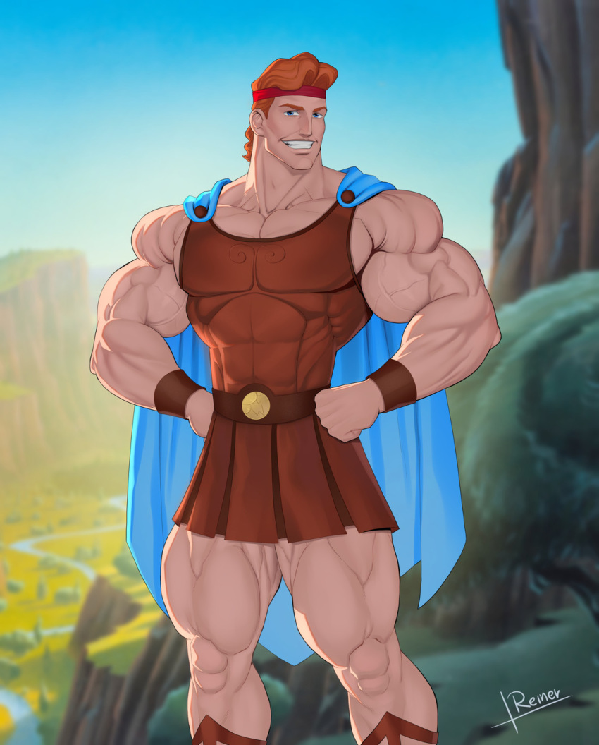 Rule 34 1boy Abs Blue Eyes Cape Fully Clothed Headband Hercules 2368