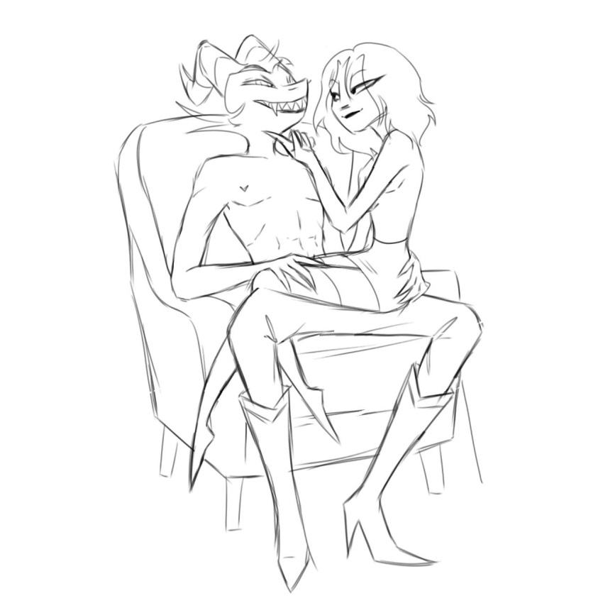 Rule 34 Cowgirl Position Helluva Boss Sitting Sitting On Lap Sitting 2939