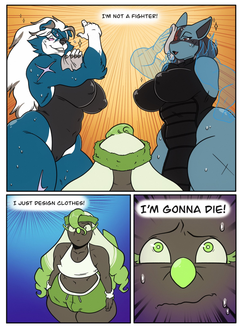Rule 34 2girls Big Breasts Breasts Female Furry Galacticgoodie Huge Breasts Lucario Lycanroc