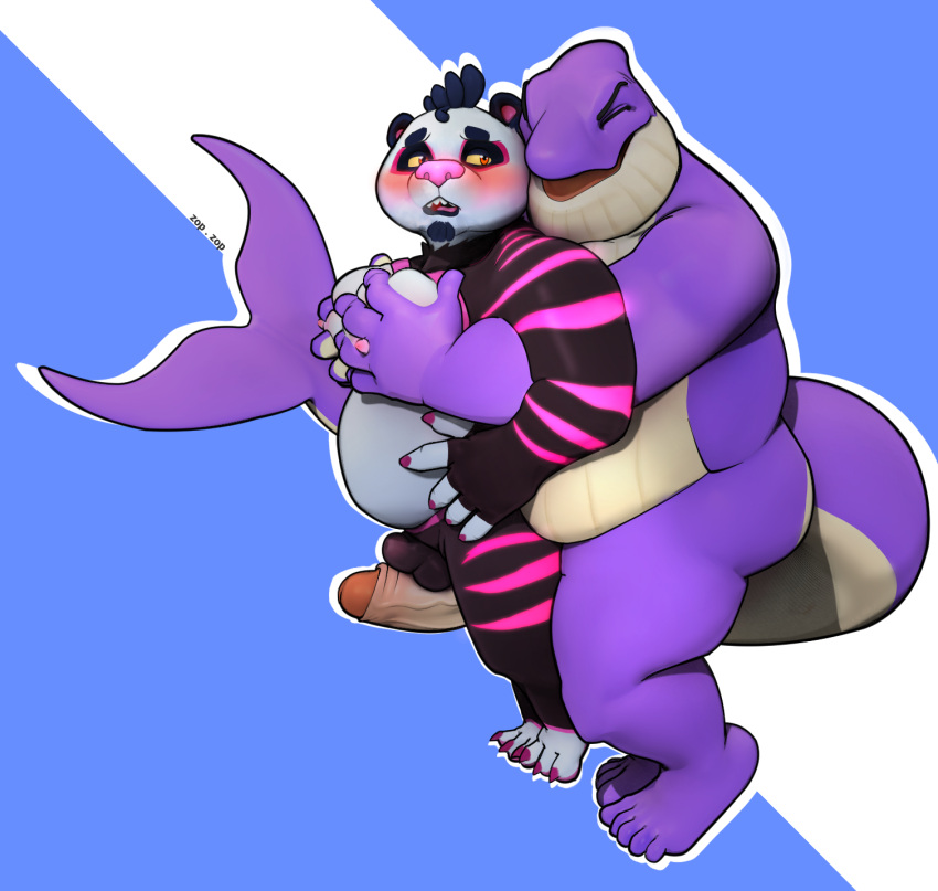 Rule 34 Amphibian Anthro Bear Big Penis Cetacean Character Newt Disney Duo Frottage Genitals