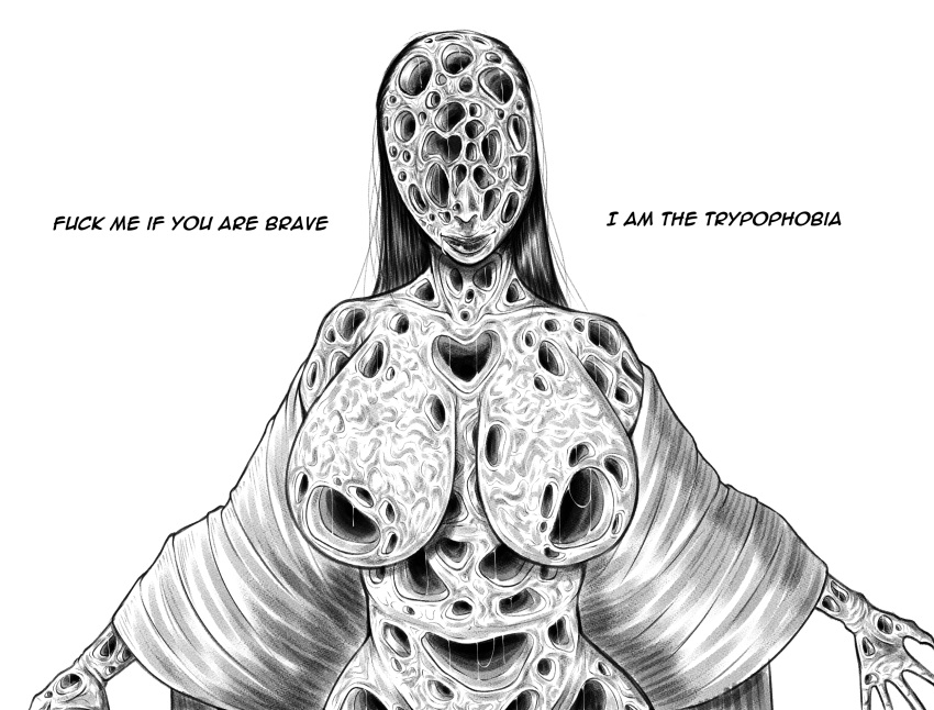 Rule 34 Big Breasts Big Lips Black Hair Body Horror Hole Monster