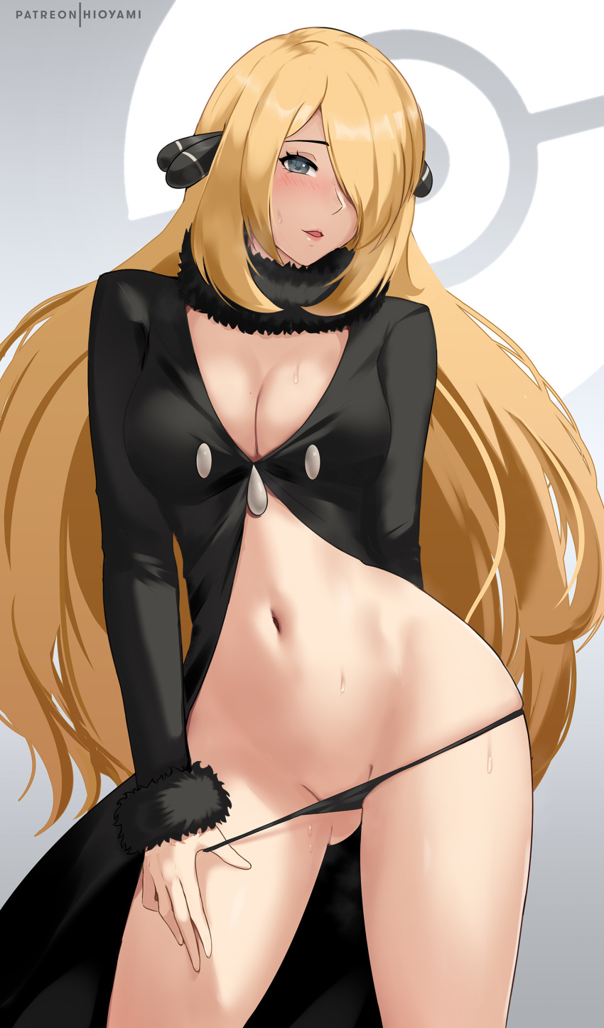 Rule 34 1girls 2022 Black Panties Blonde Female Blonde Hair Breasts Cynthia Pokemon Female