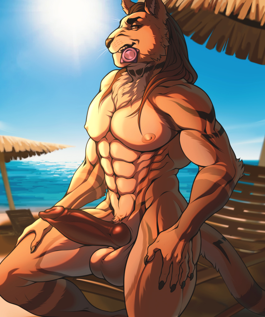 Rule 34 Abs Absurd Res Anthro Balls Beach Big Balls Big Penis Caracal 2997