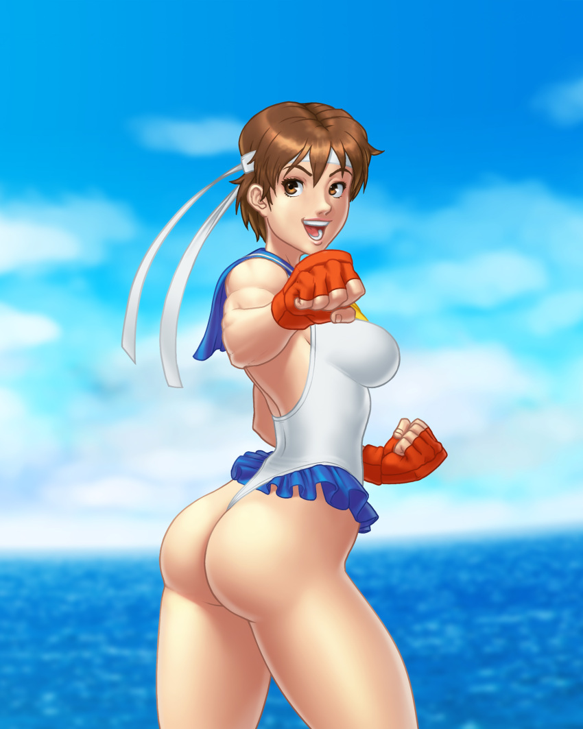 Rule 34 1girls Ass Bandana Beach Big Ass Big Butt Boobs And Butt Pose