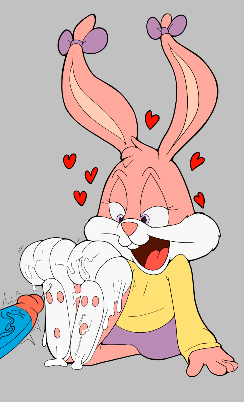 Rule 34 Anthro Babs Bunny Bodily Fluids Buster Bunny Cub Cum Cum On Feet Dummycervine Feet