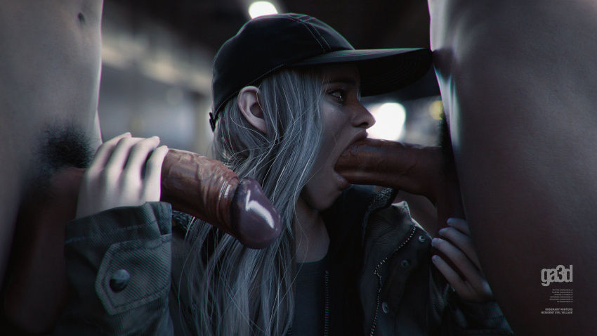 Rule 34 1girls 2boys 3d 3d Artwork Balls Big Penis Blonde Hair 1053